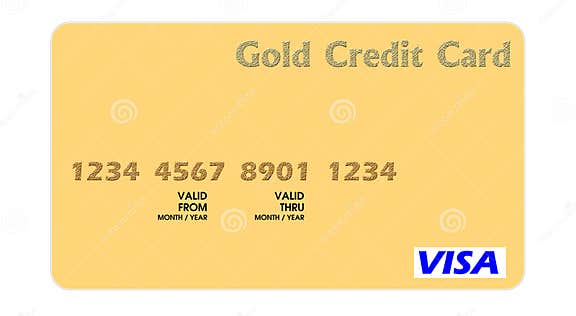 Gold Credit Card stock illustration. Illustration of open - 15082956