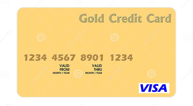 Gold Credit Card stock illustration. Illustration of open - 15082956