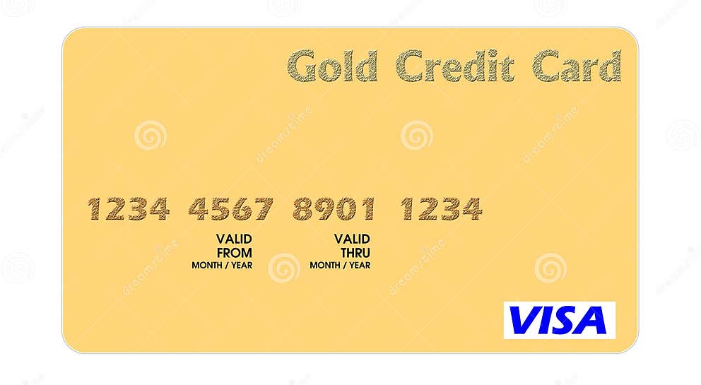 Gold Credit Card stock illustration. Illustration of open - 15082956