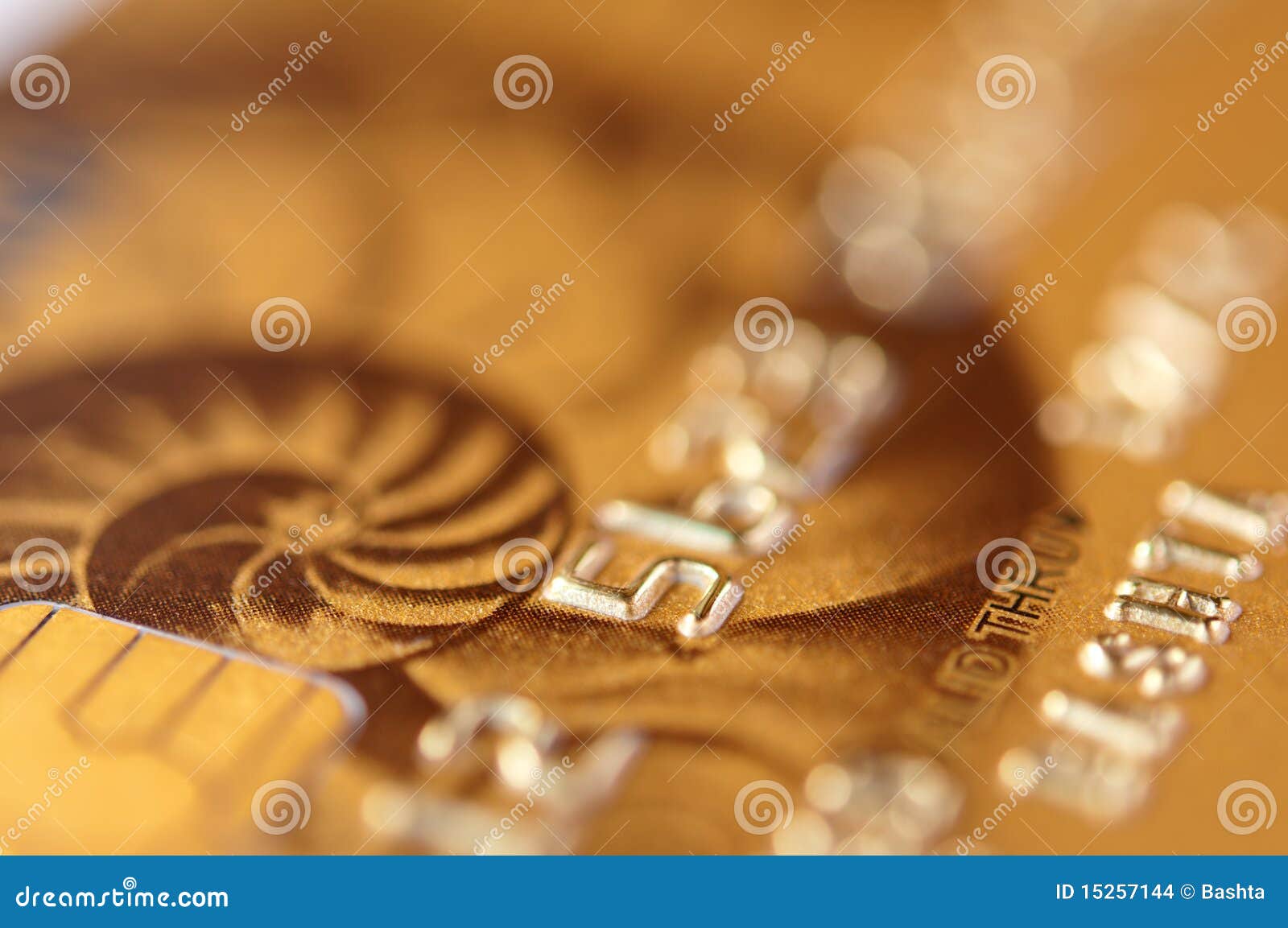 Gold credit card stock photo. Image of plastic, retail - 15257144