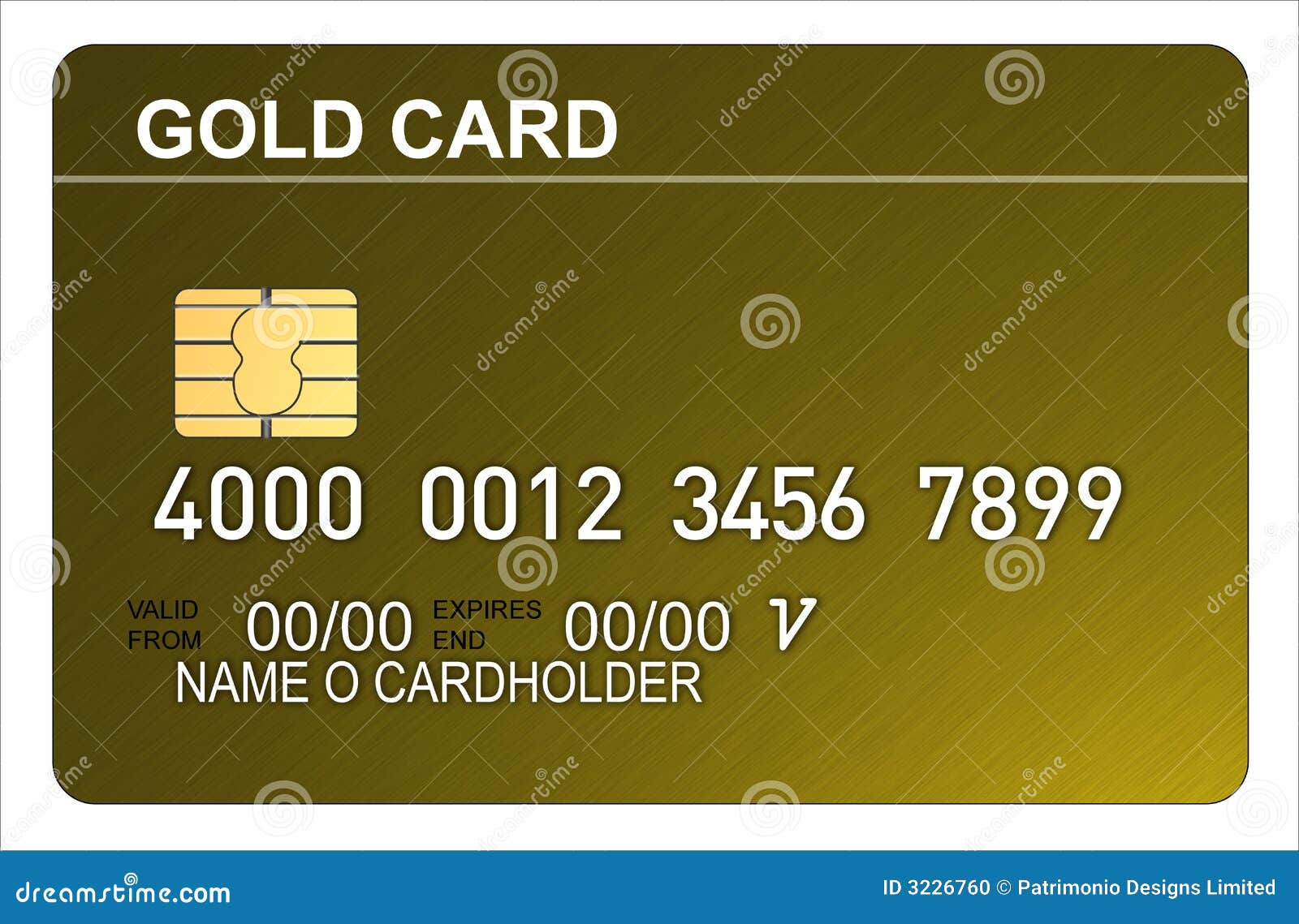 Gold credit card stock illustration. Illustration of currency - 3226760