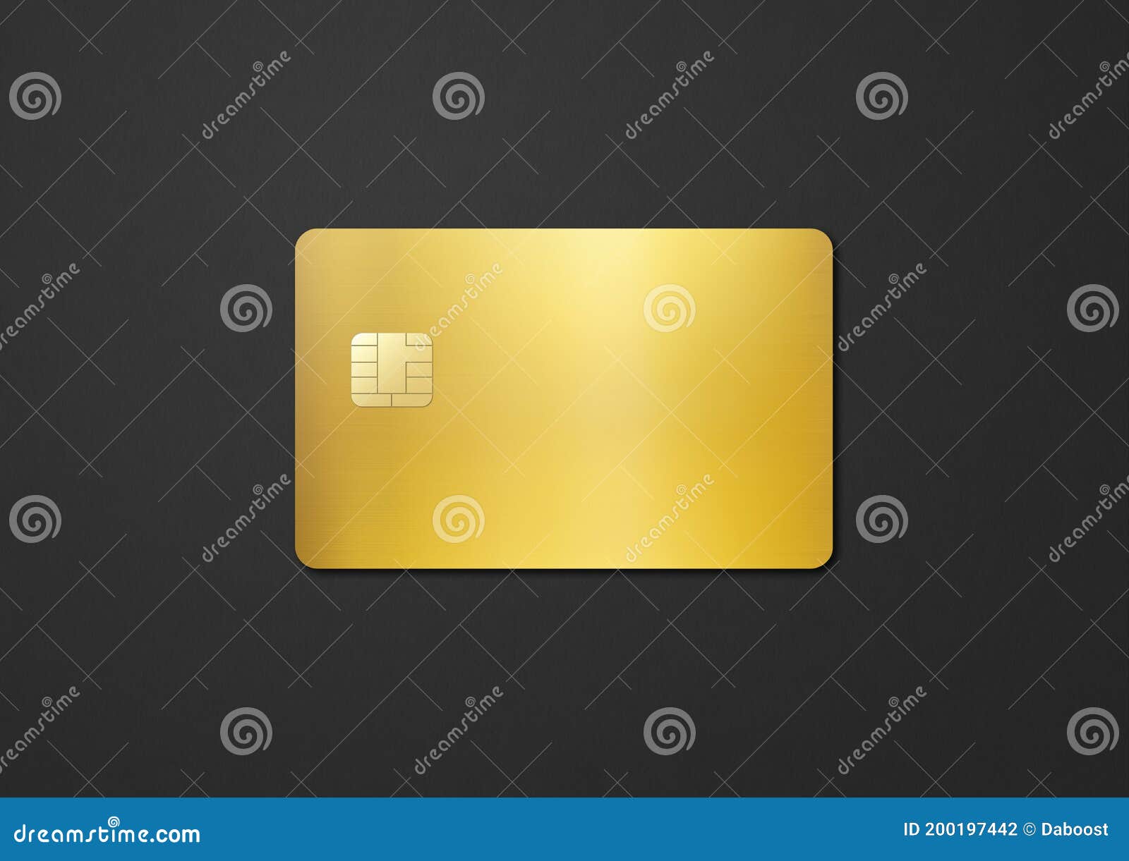 Gold Credit Card on a Black Background Stock Illustration ...