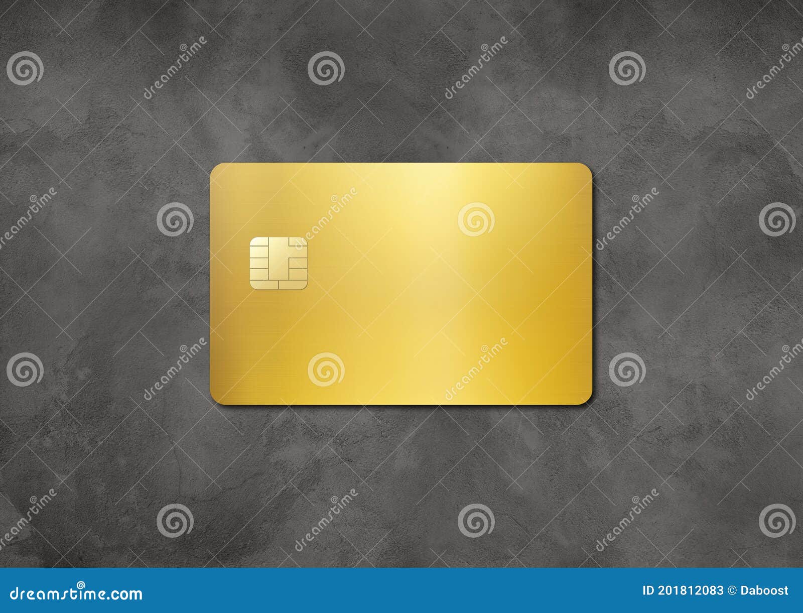 Gold Credit Card on a Concrete Background Stock Illustration ...