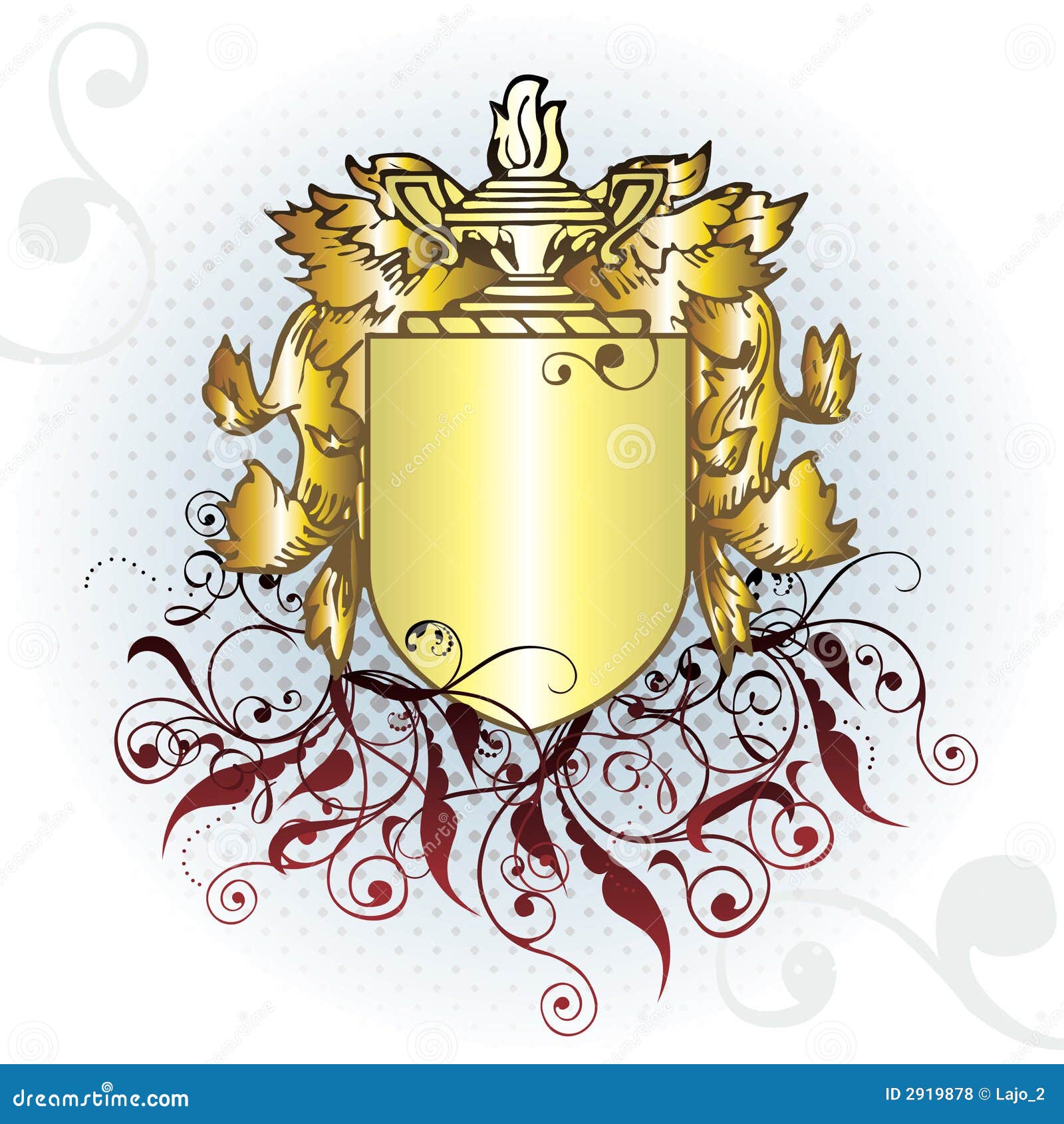 Gold crest element stock vector. Illustration of heraldic - 2919878