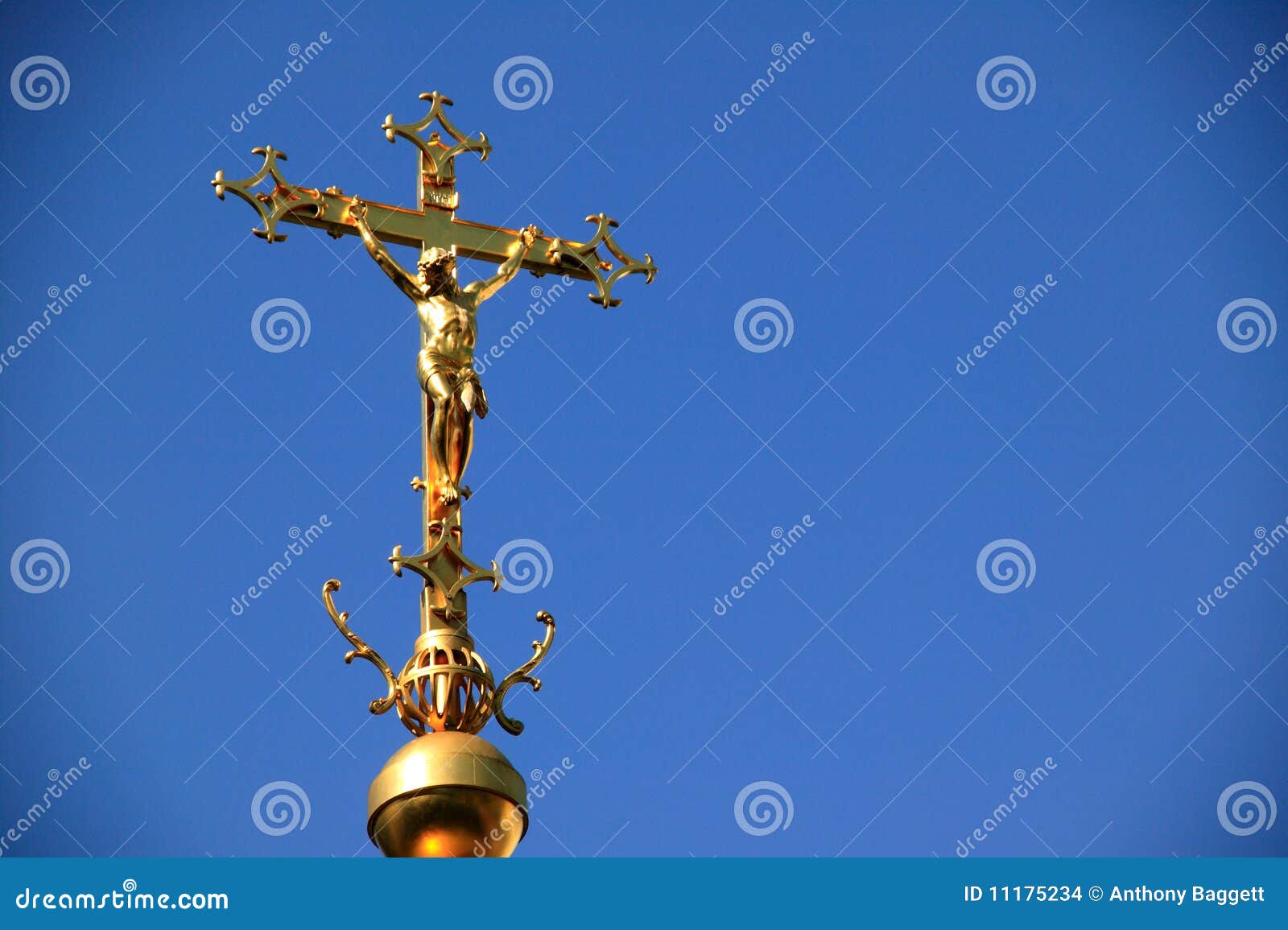 Gold Cross stock photo. Image of gold, blue, sacrifice - 11175234