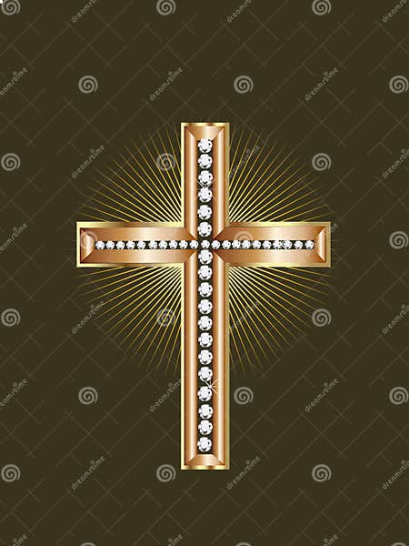 Gold Cross stock illustration. Illustration of edges - 18693542