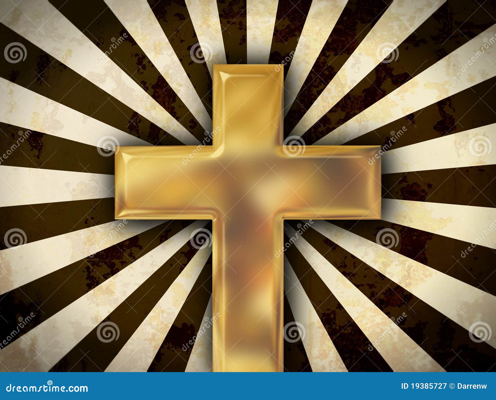 Gold cross stock illustration. Illustration of christian - 19385727