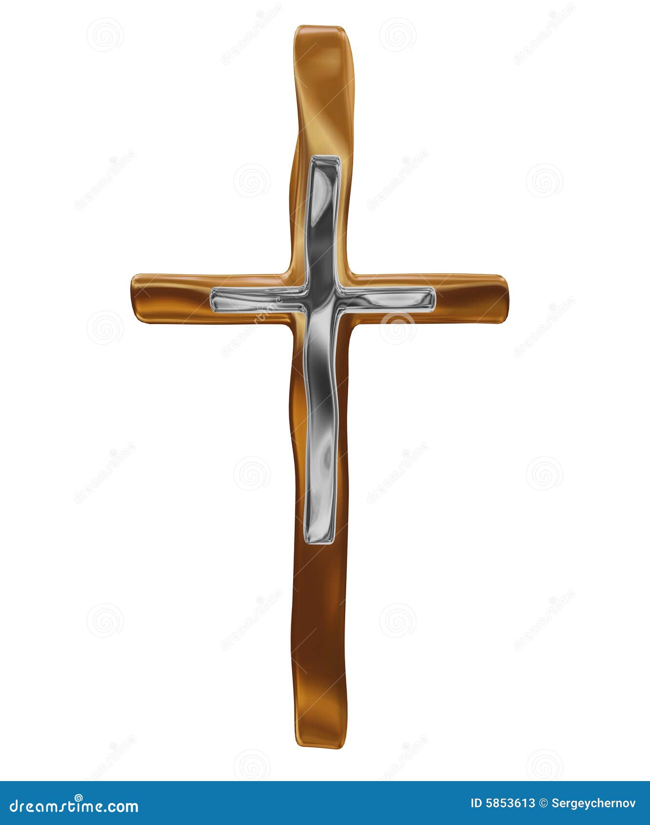 Gold cross stock illustration. Illustration of cross, religion - 5853613