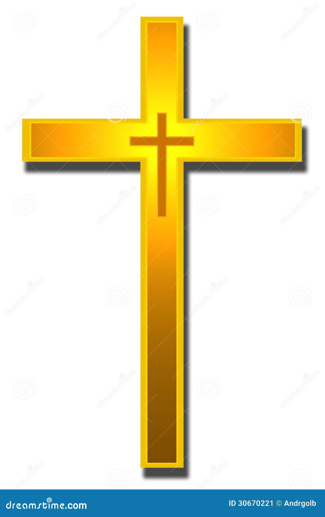 Gold cross stock illustration. Illustration of cross - 30670221