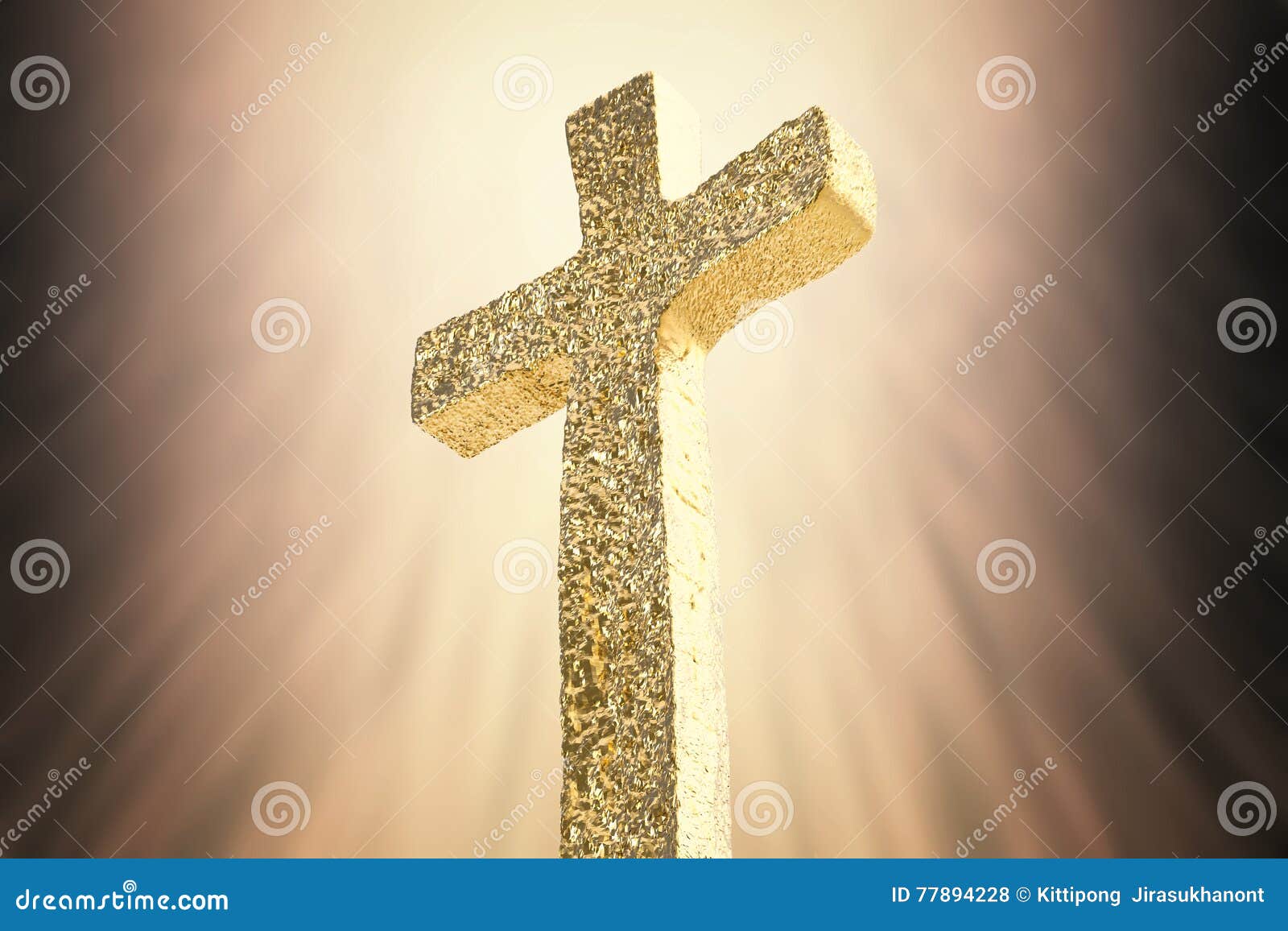Gold cross stock photo. Image of memorial, jesus, prayer - 77894228