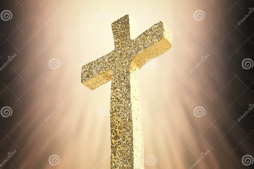 Gold cross stock photo. Image of memorial, jesus, prayer - 77894228