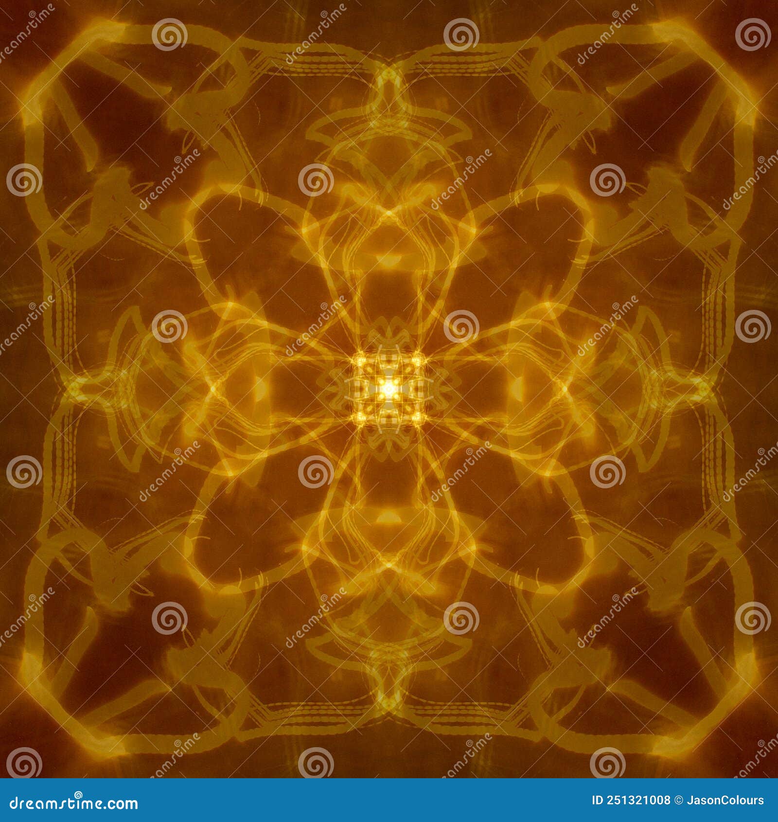 Gold Cross Star Pattern Harmony Symmetry Ornament Decorative Stock ...