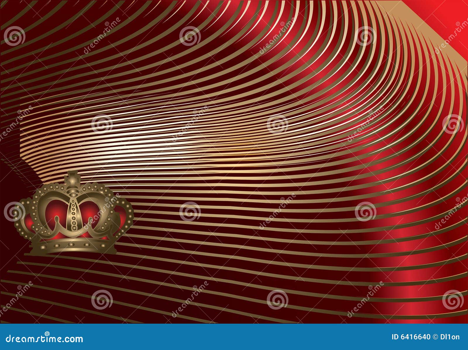 Gold Crown Curves stock vector. Illustration of smooth - 6416640