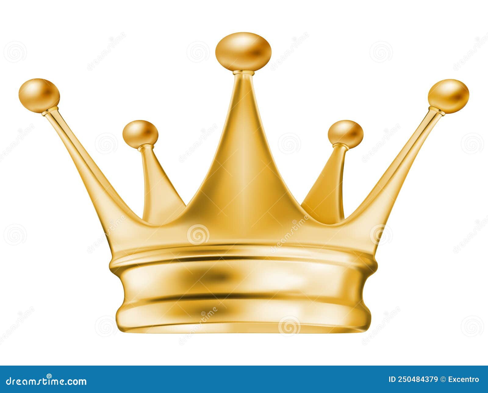 Gold crown stock vector. Illustration of jewelry, decorative - 250484379