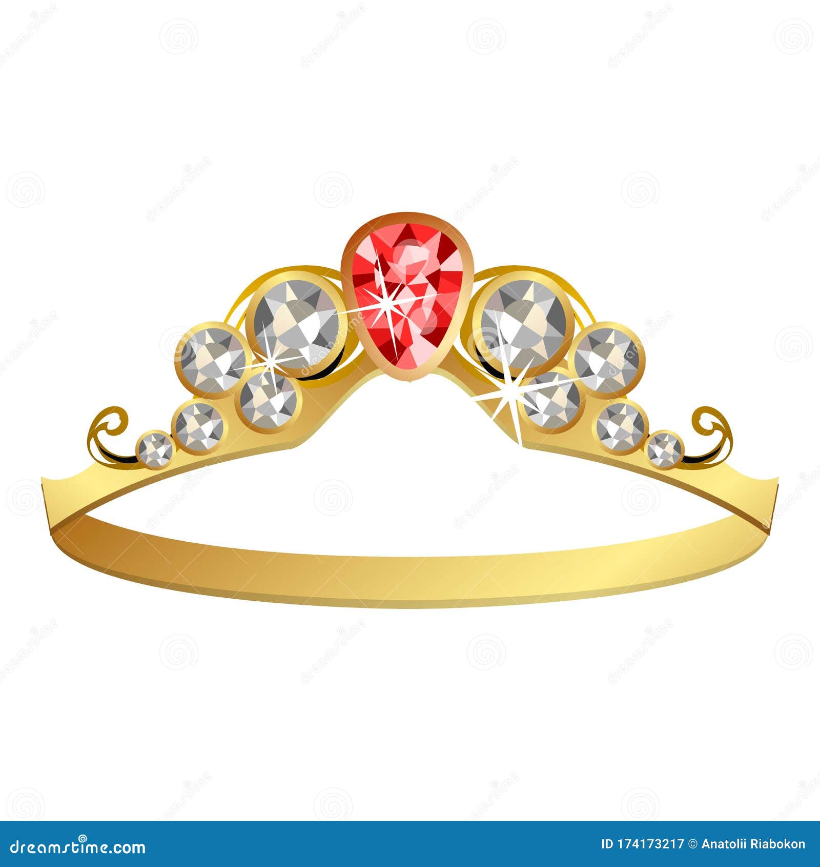 Gold Crown Icon, Cartoon Style Stock Vector - Illustration of authority ...