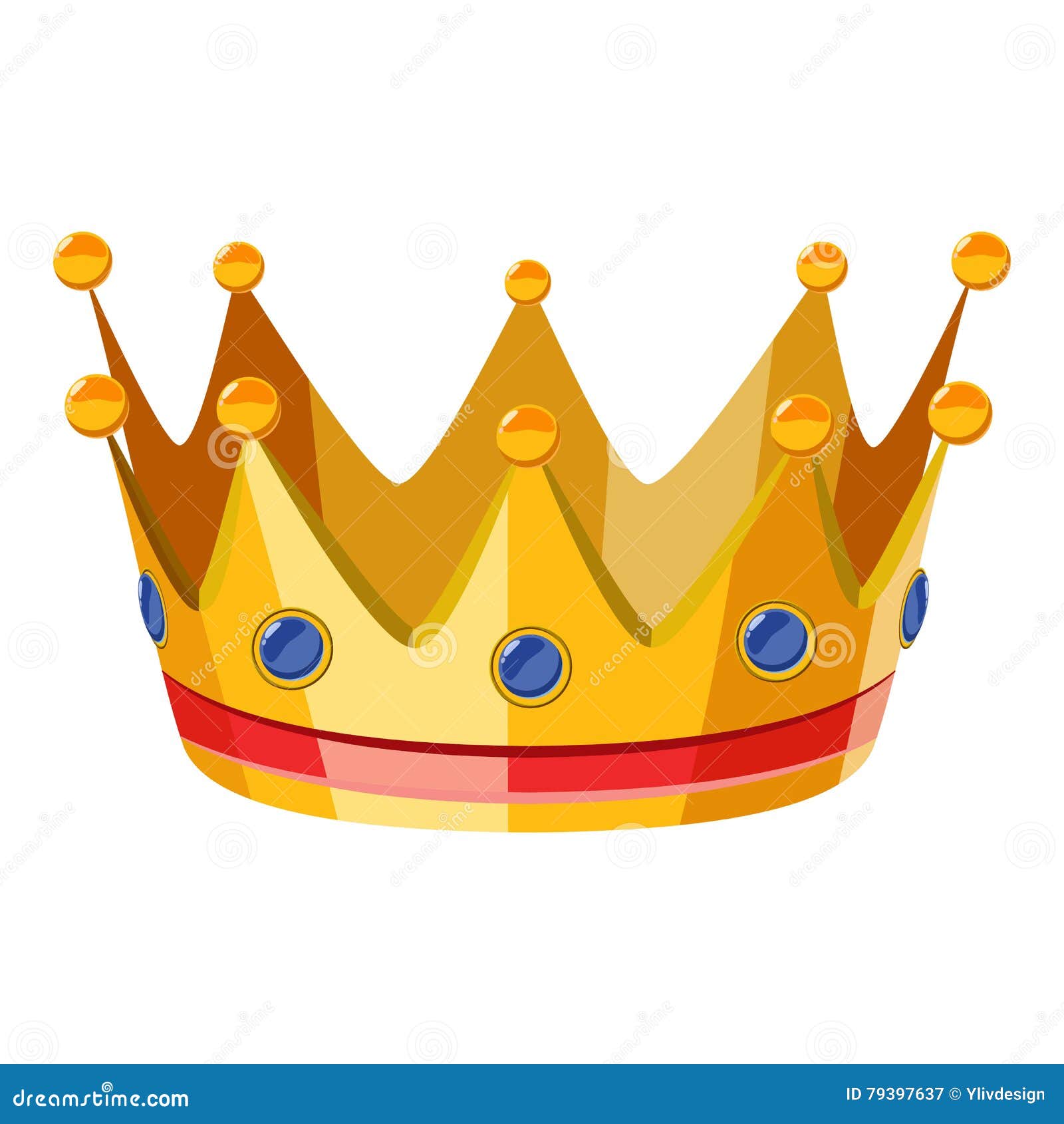 Gold Crown Icon, Isometric 3d Style Stock Vector - Illustration of ...