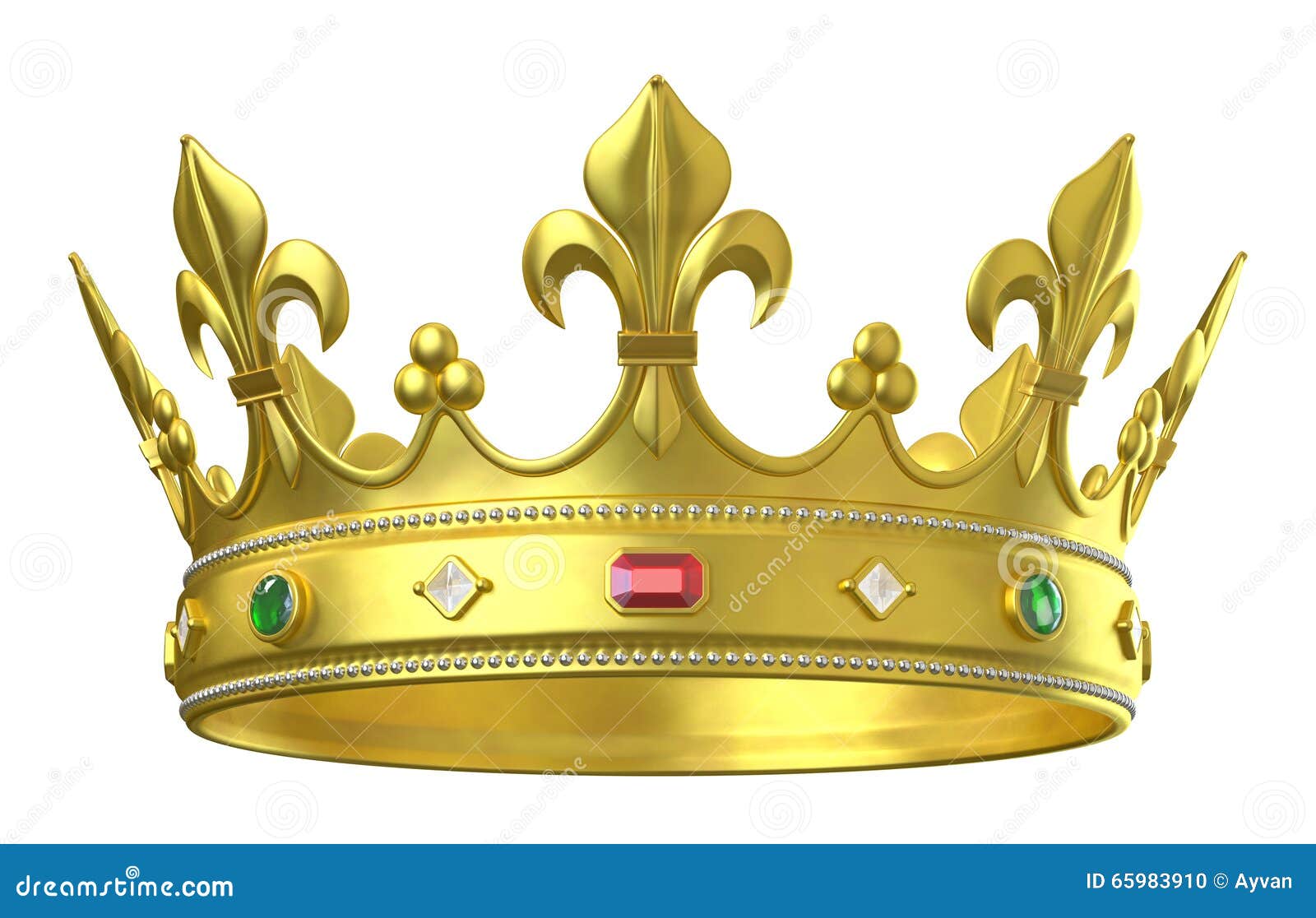 Gold crown with jewels stock illustration. Illustration of golden ...