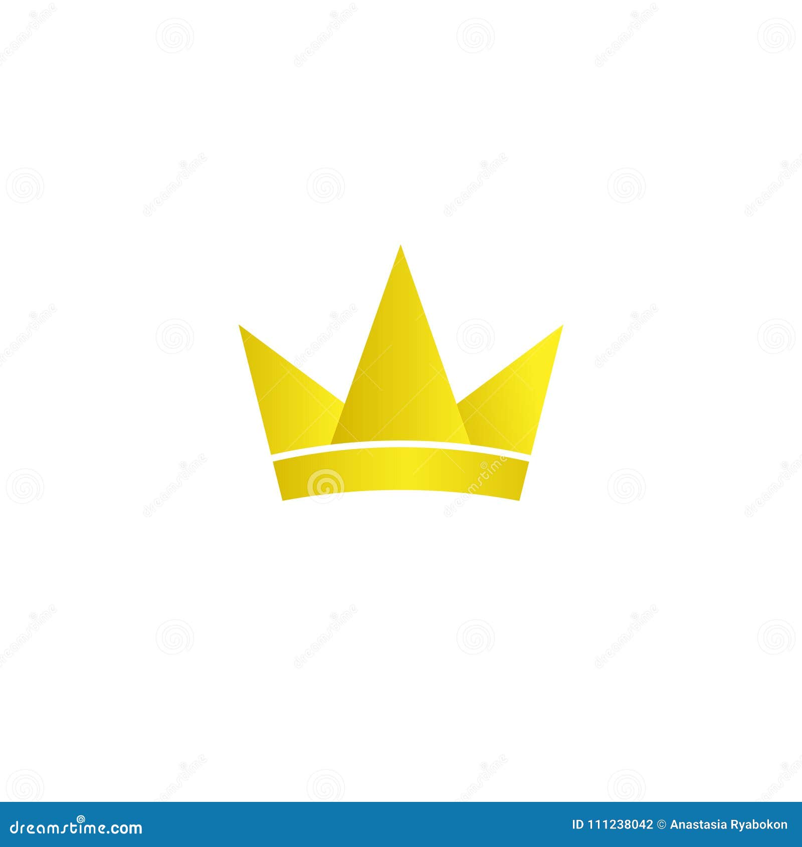 Gold crown logo vector stock vector. Illustration of logo - 111238042