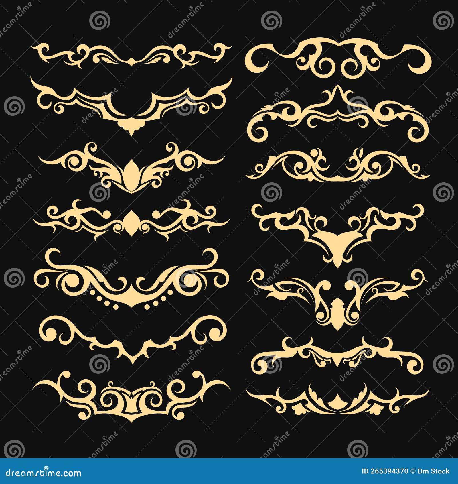 Gold Crown Scroll Border.ornate Damask Pattern Frame.vector Eps10 ...