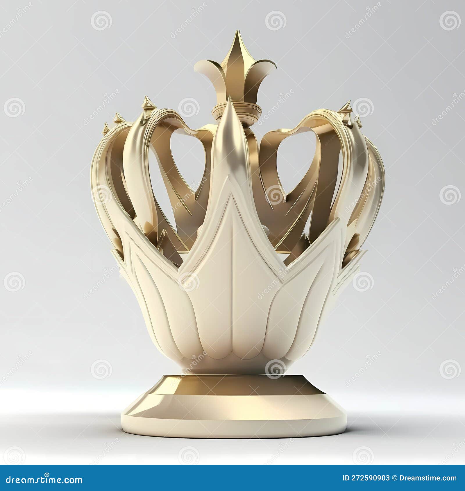 Gold Crown Statue. Generative AI Stock Illustration - Illustration of ...