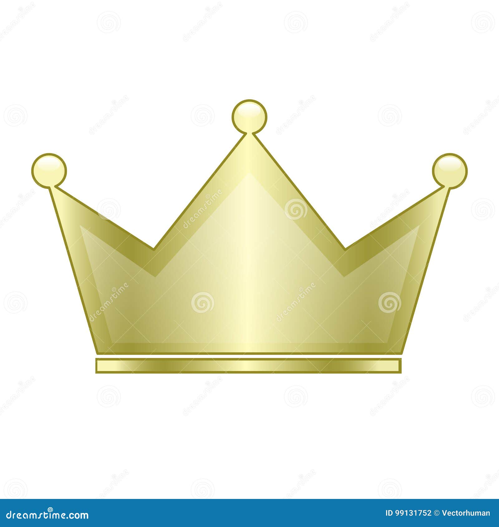 Gold crown vector stock vector. Illustration of symbol - 99131752