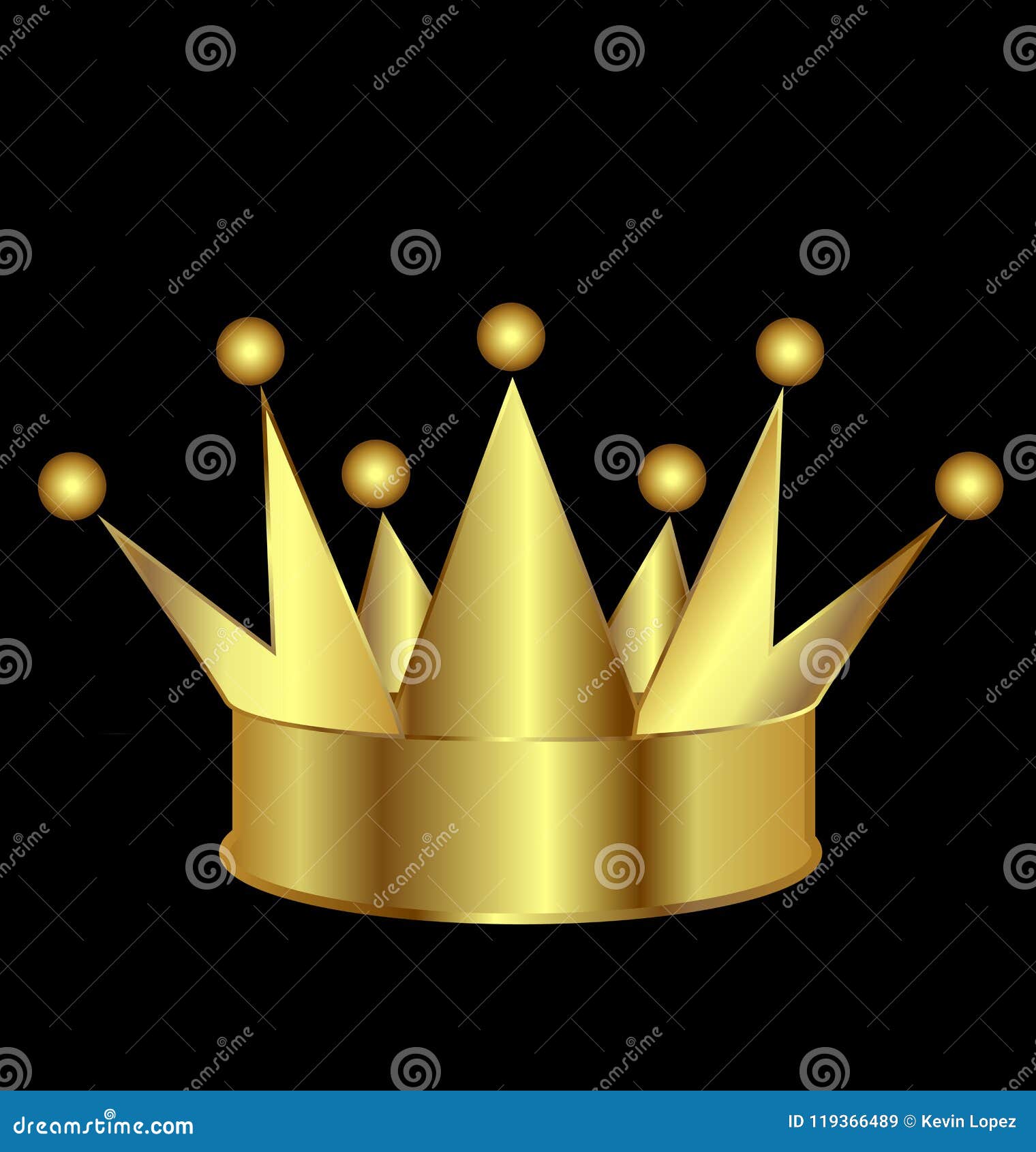 Gold crown vector design stock vector. Illustration of emerald - 119366489