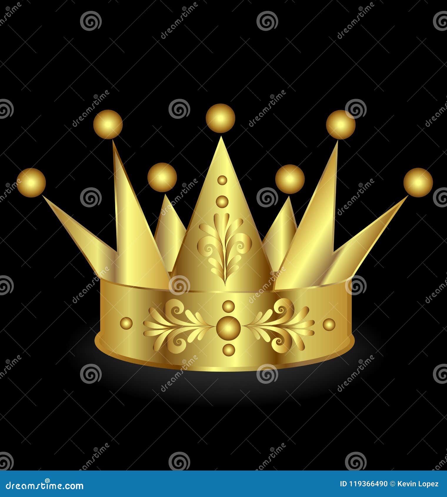 Gold crown vector design stock vector. Illustration of golden - 119366490