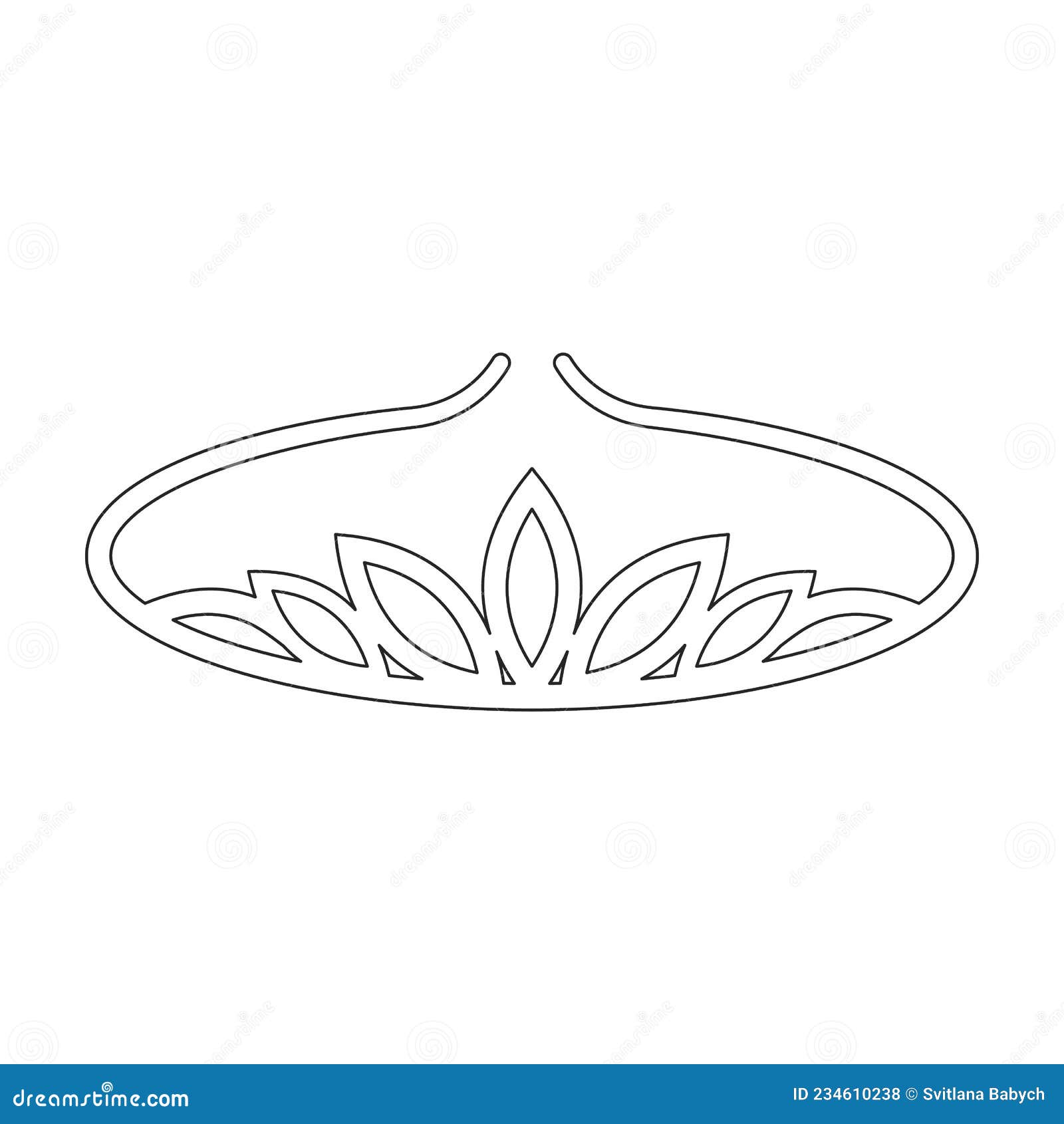 Gold Crown Vector Icon.Outline Vector Icon Isolated on White Background ...