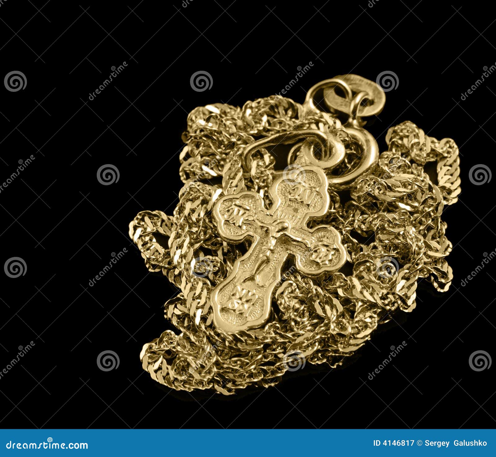 Gold Crucifixion Picture. Image: 4146817