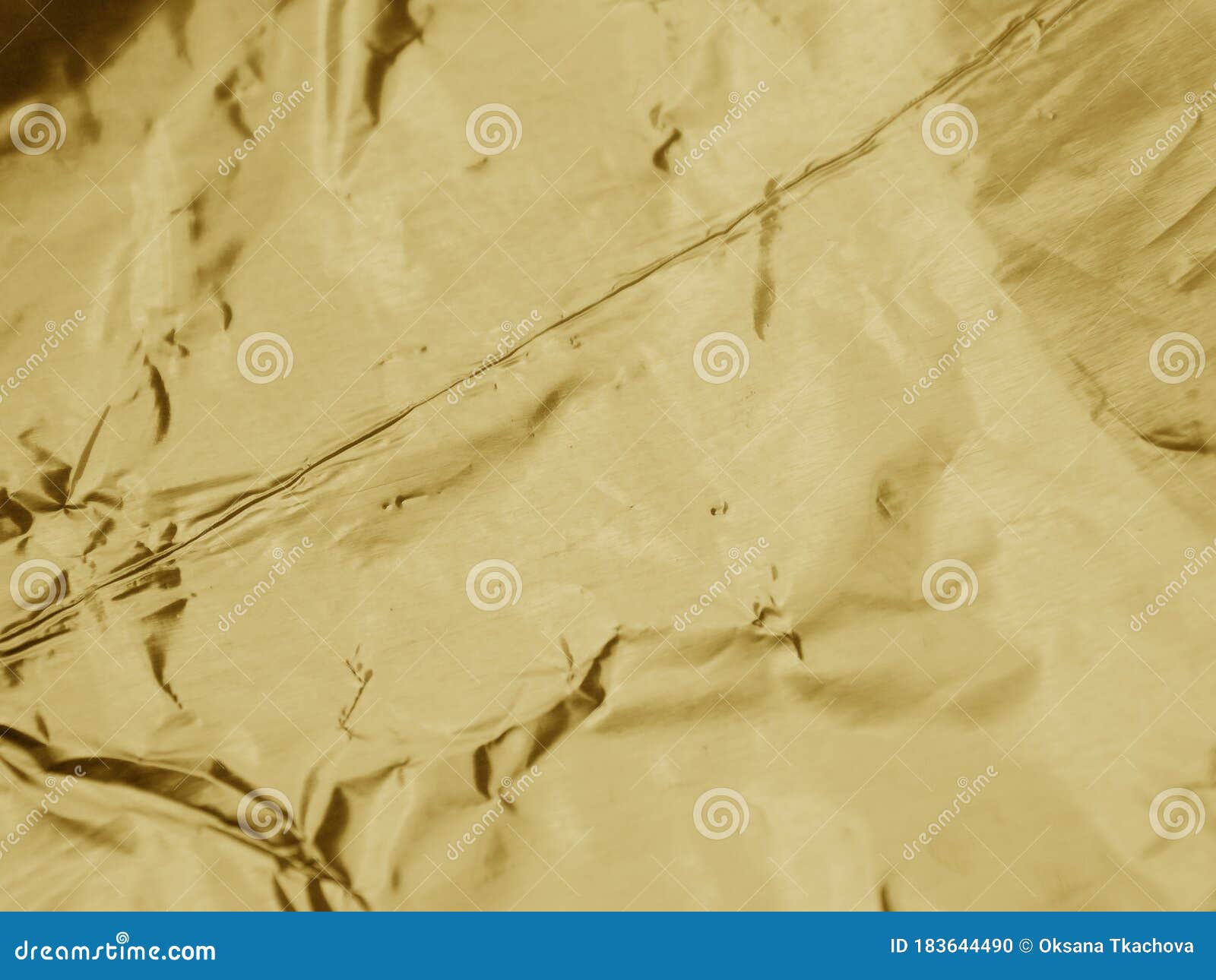 Gold Crumpled Foil Texture Closeup Stock Photo - Image of gold, light ...