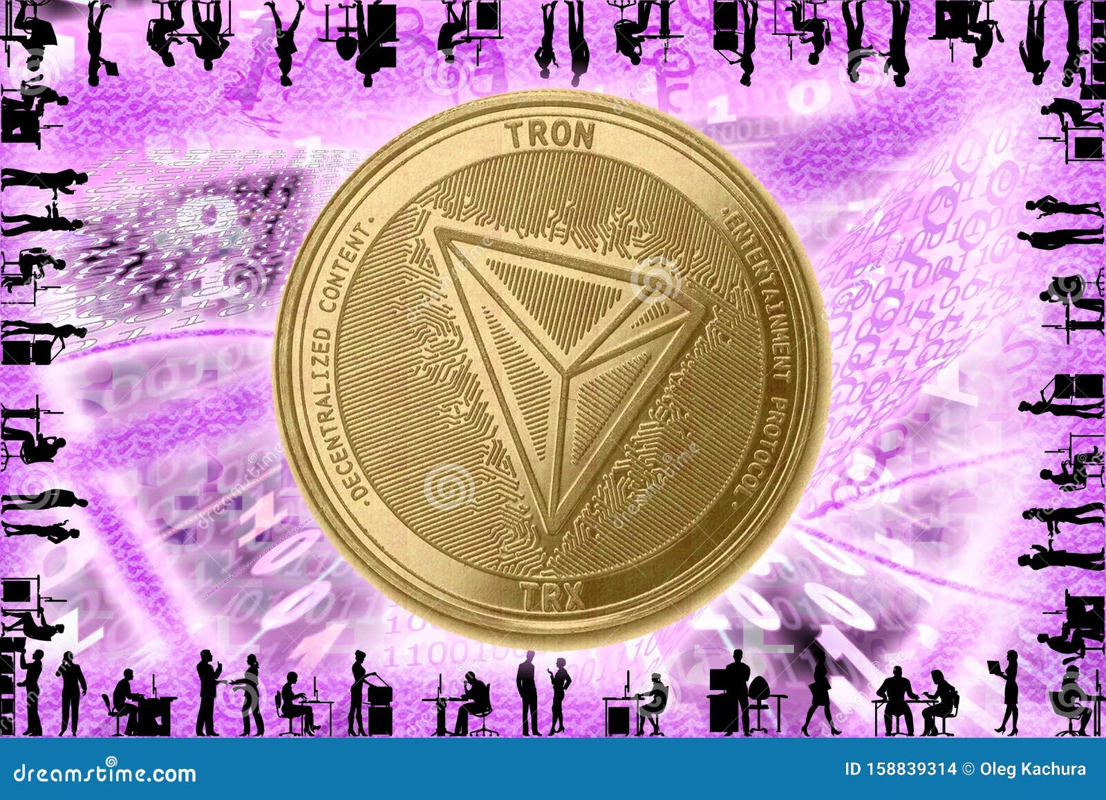 Tron TRX Banner. TRX Coin Cryptocurrency Concept Banner Background ...