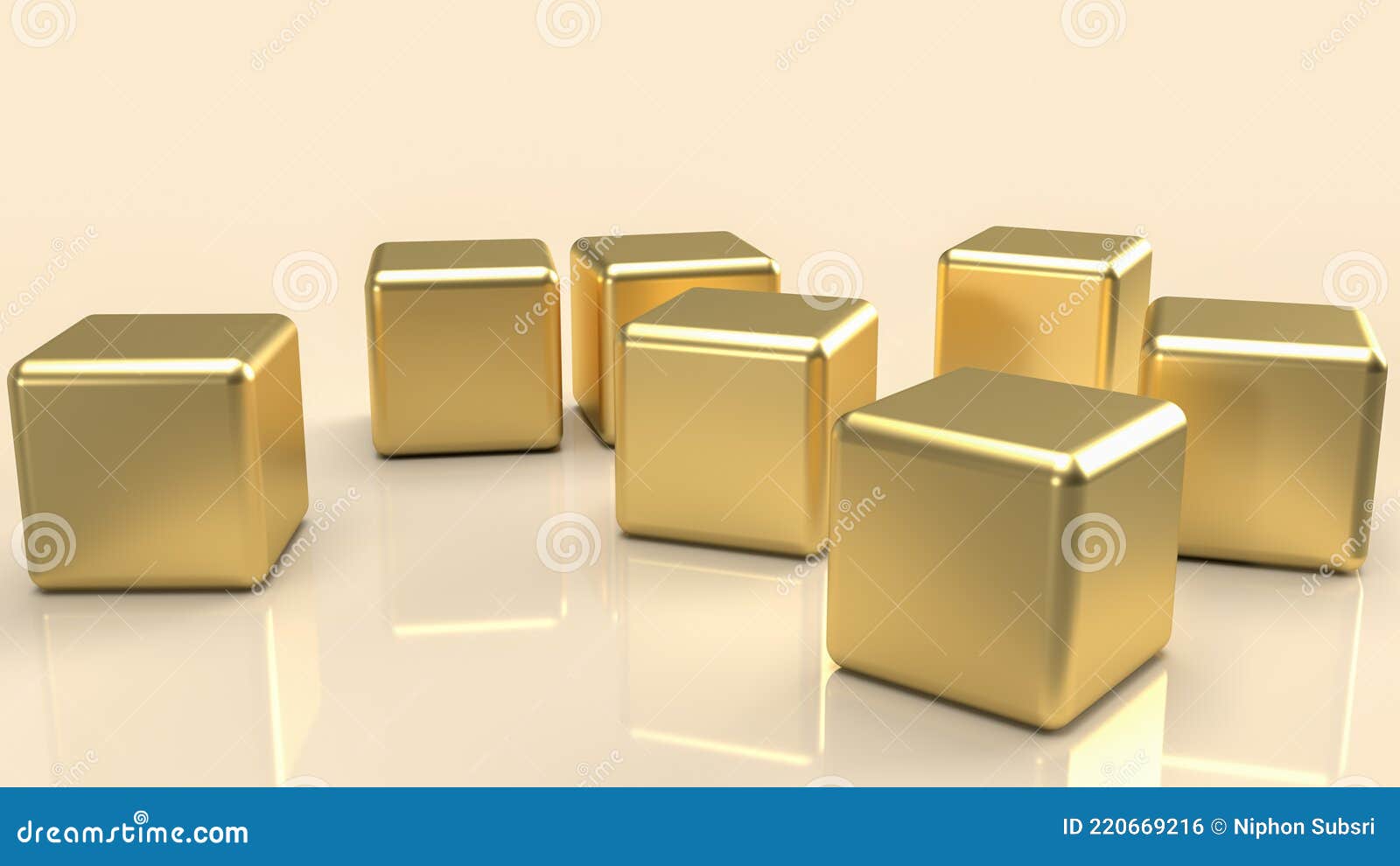 The Gold Cube on White for Abstract Background Concept 3d Rendering ...