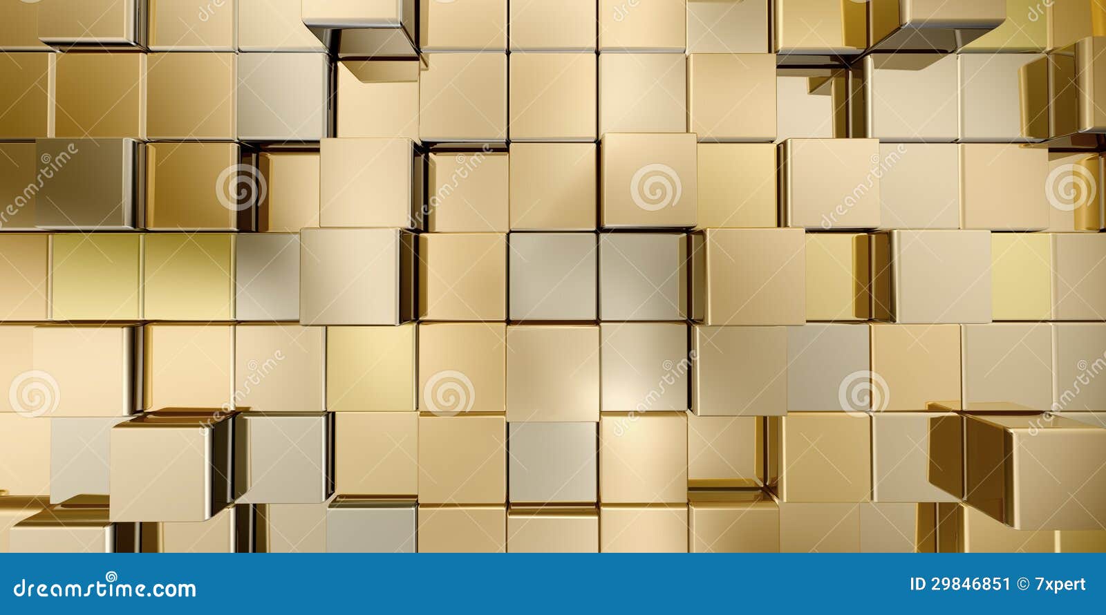 Gold Cubes Royalty-Free Stock Photography | CartoonDealer.com #6138863