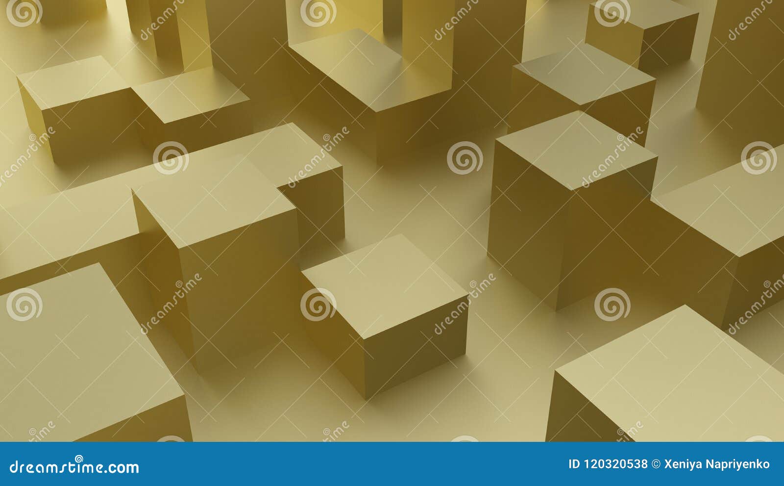Gold Cubes. 3d Render Image Stock Photo - Image of block, corporate ...