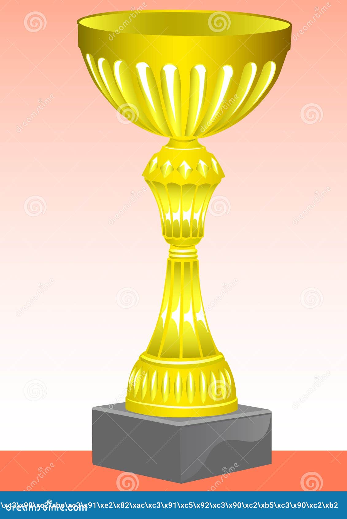 Gold cup stock vector. Illustration of decoration, championship - 23527939