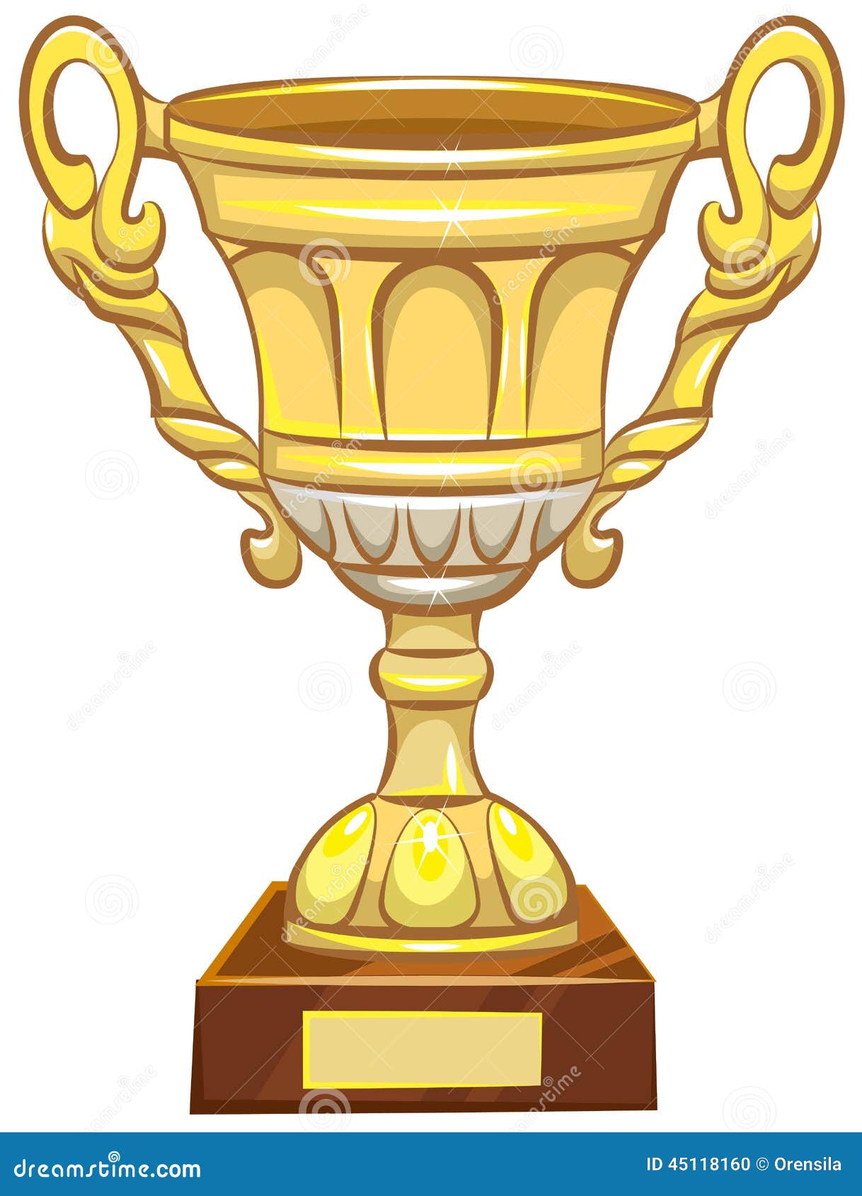 Gold Cup champion stock vector. Illustration of gold - 45118160