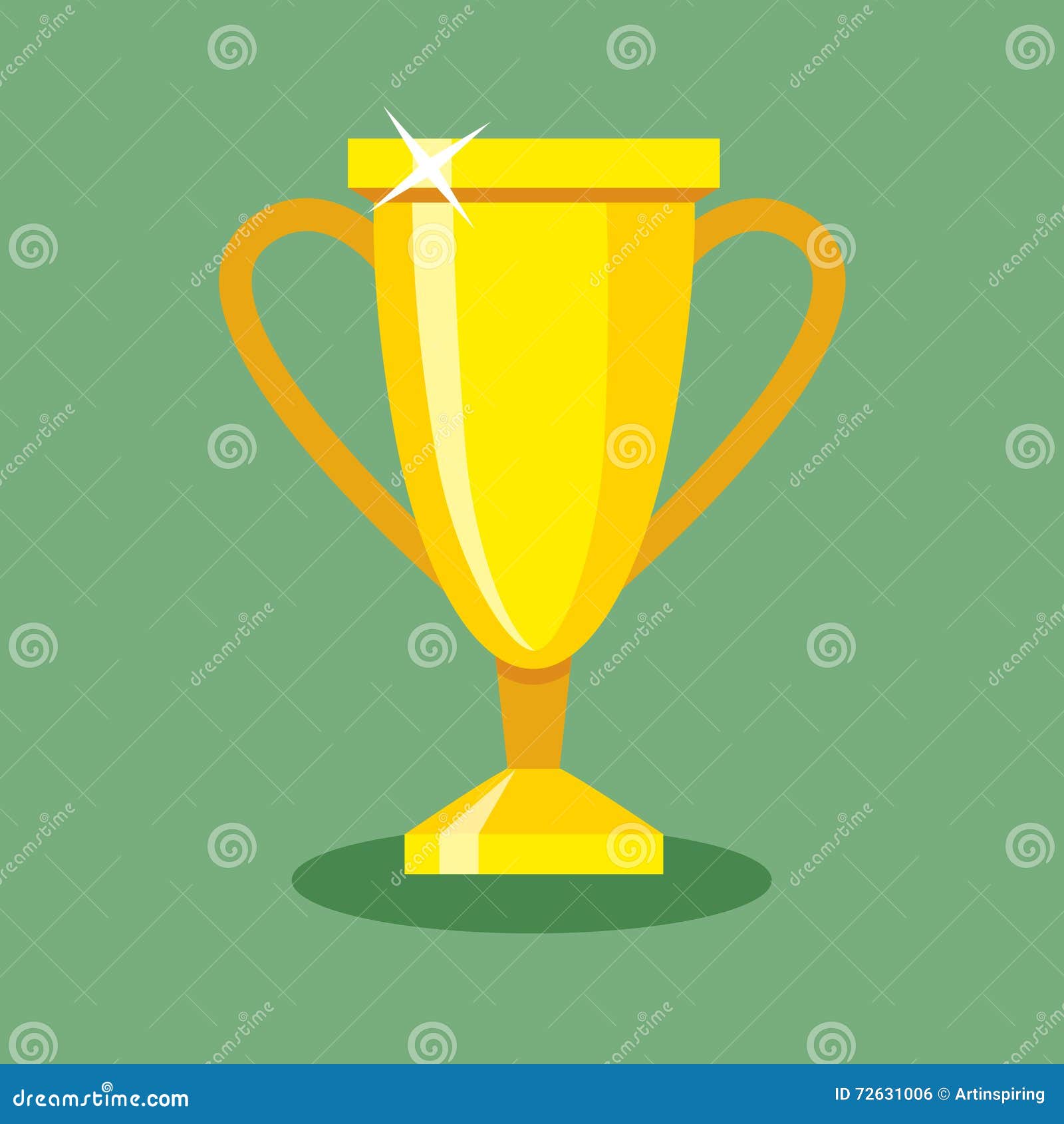 Gold cup, eps 10 stock vector. Illustration of design - 72631006