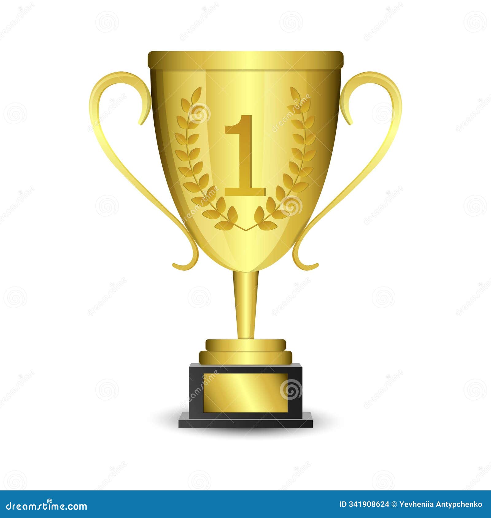 Gold Cup, First Place Award Isolated on Transparent Background. Stock ...