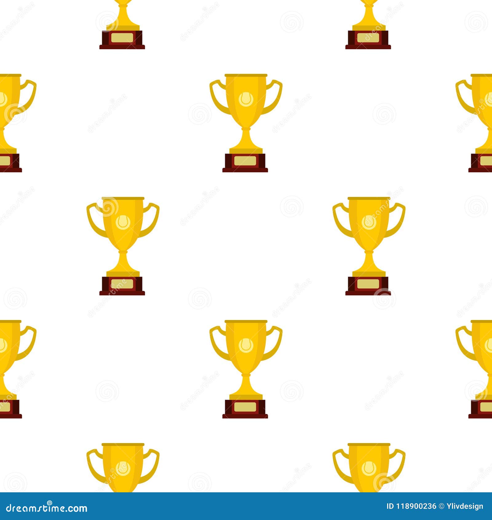 Gold cup pattern flat stock vector. Illustration of element - 118900236