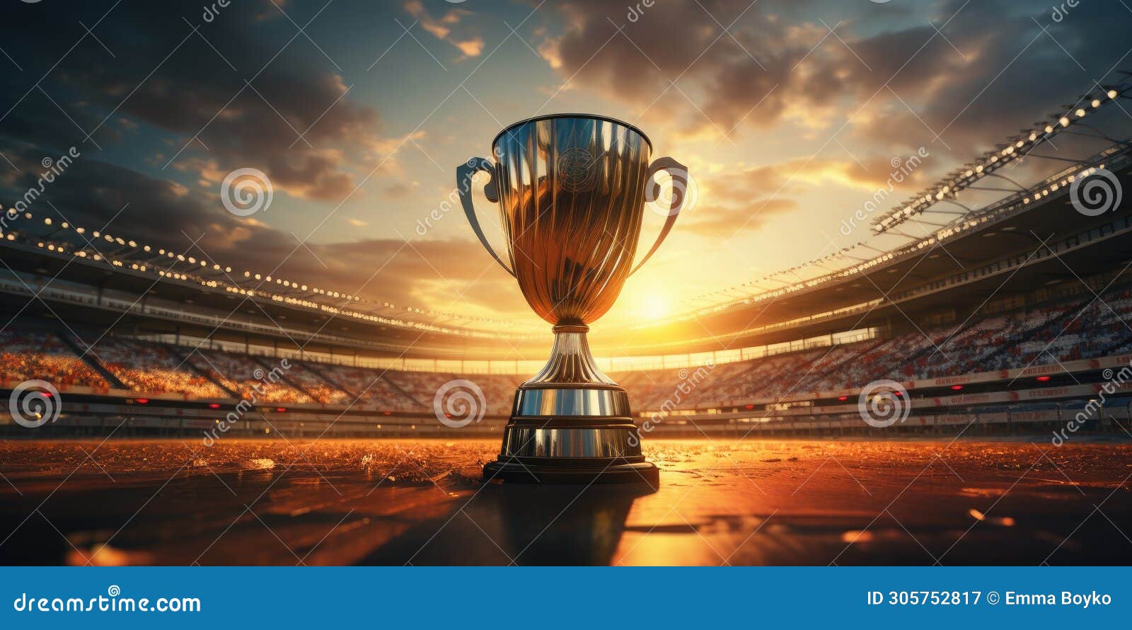 Gold Cup at the Stadium, Theme of Victory, Competition. Number One ...