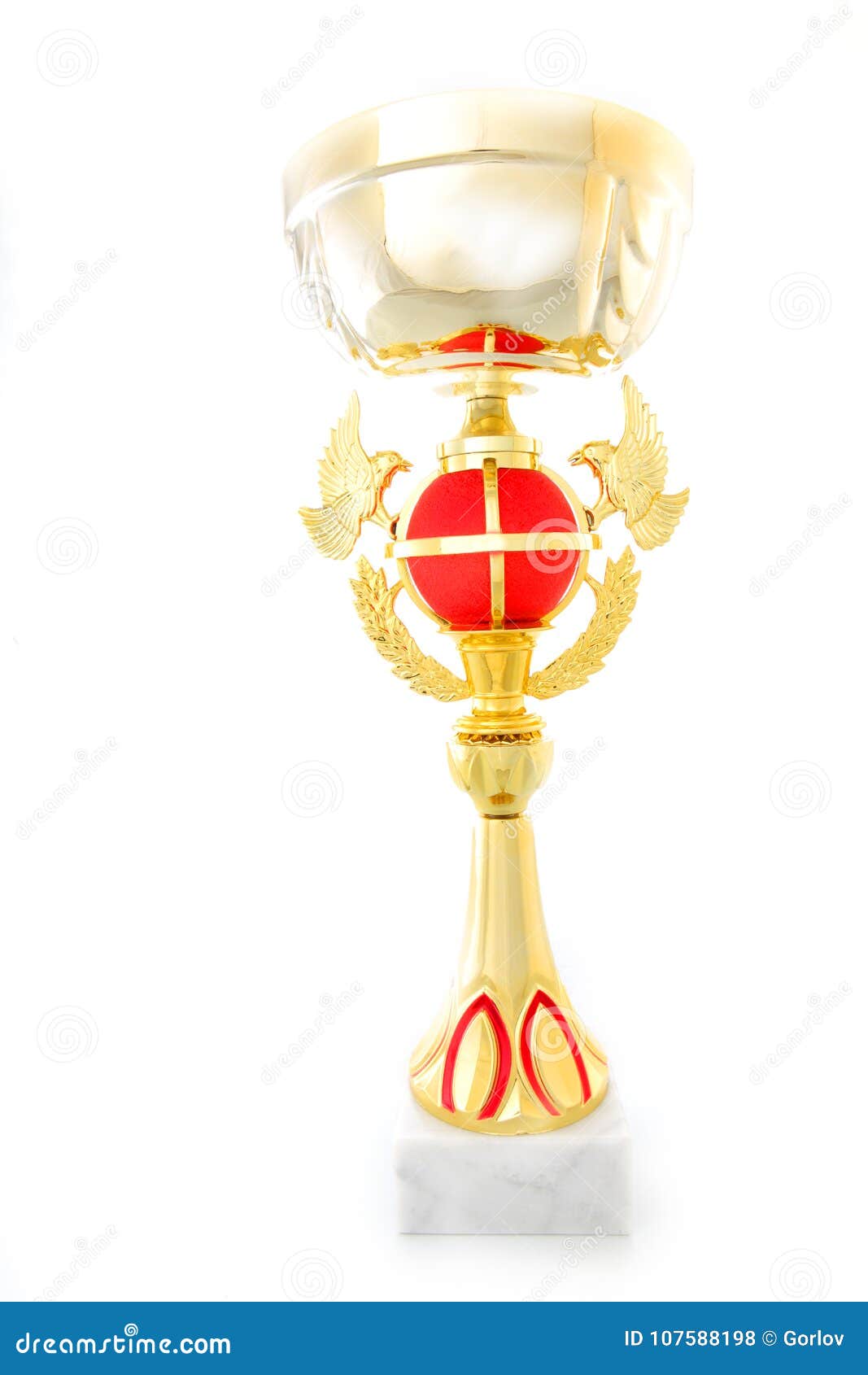 Gold Cup Studio Quality White Background Stock Photo - Image of goldcup ...