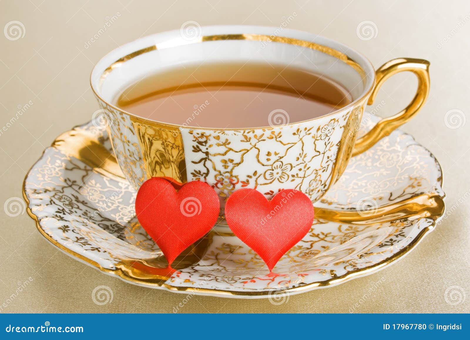 Gold cup tea stock photo. Image of elegance, england - 17967780