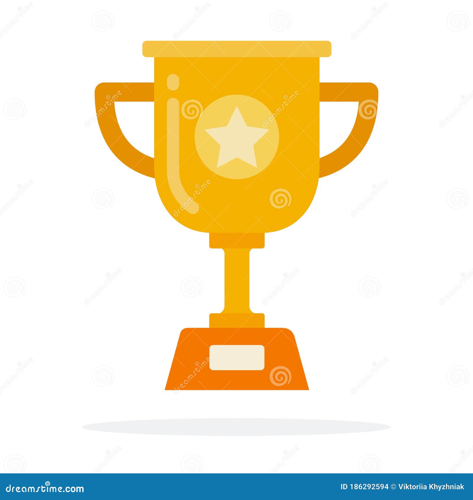 Gold Cup Vector Flat Isolated Stock Vector - Illustration of golden ...