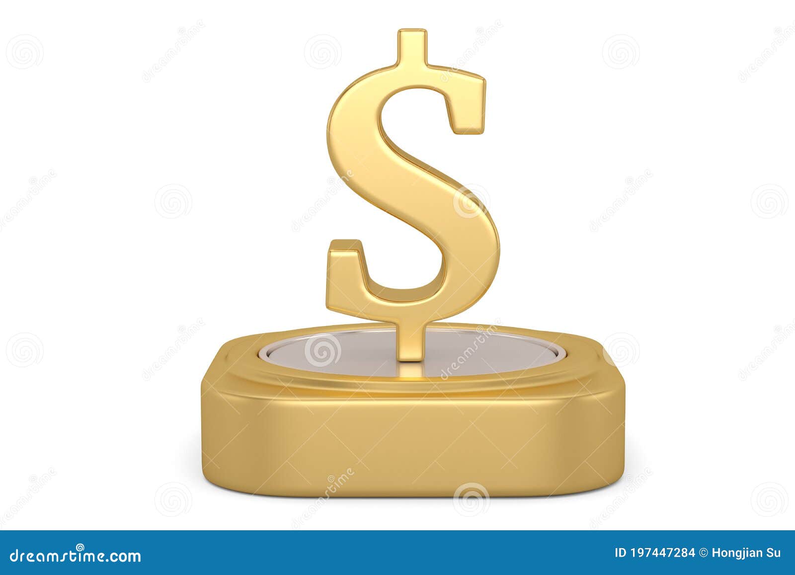 Gold Currency Symbol Isolated on White Background, 3D Render. 3D ...