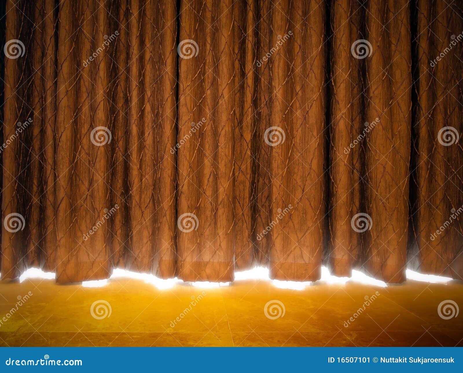 Gold curtains stock image. Image of production, light - 16507101
