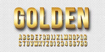 Gold 3d font vector stock vector. Illustration of gradient - 229058502