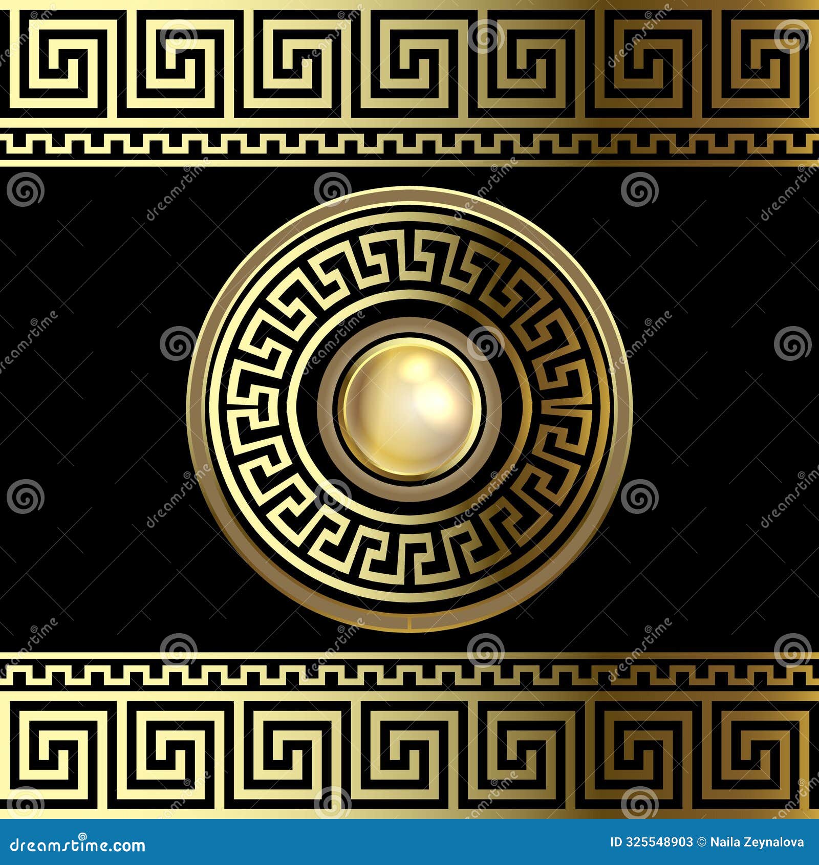 Greek Key Repeating Motifs Of Interlocking Keys Or Meanders, Io Stock ...