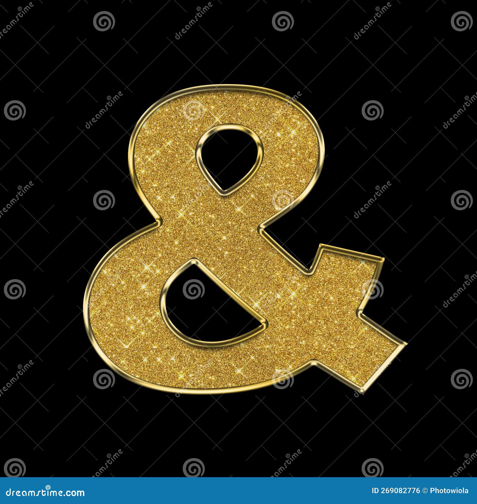 Gold 3D Icon on Dark Background Stock Illustration - Illustration of ...