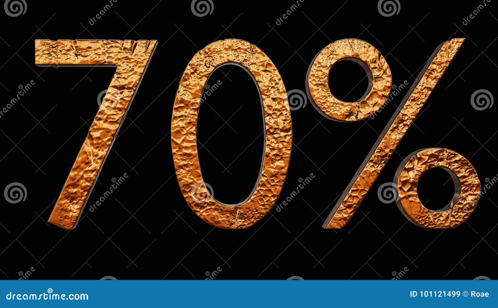 Gold 70 3d stock illustration. Illustration of golden - 101121499