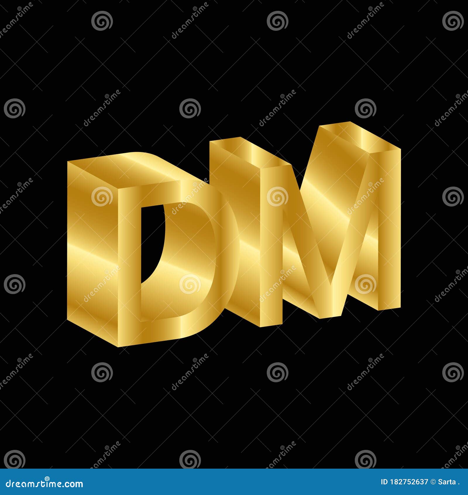 Gold 3D Luxury Deutsche Mark Currency Symbol Vector Stock Vector ...